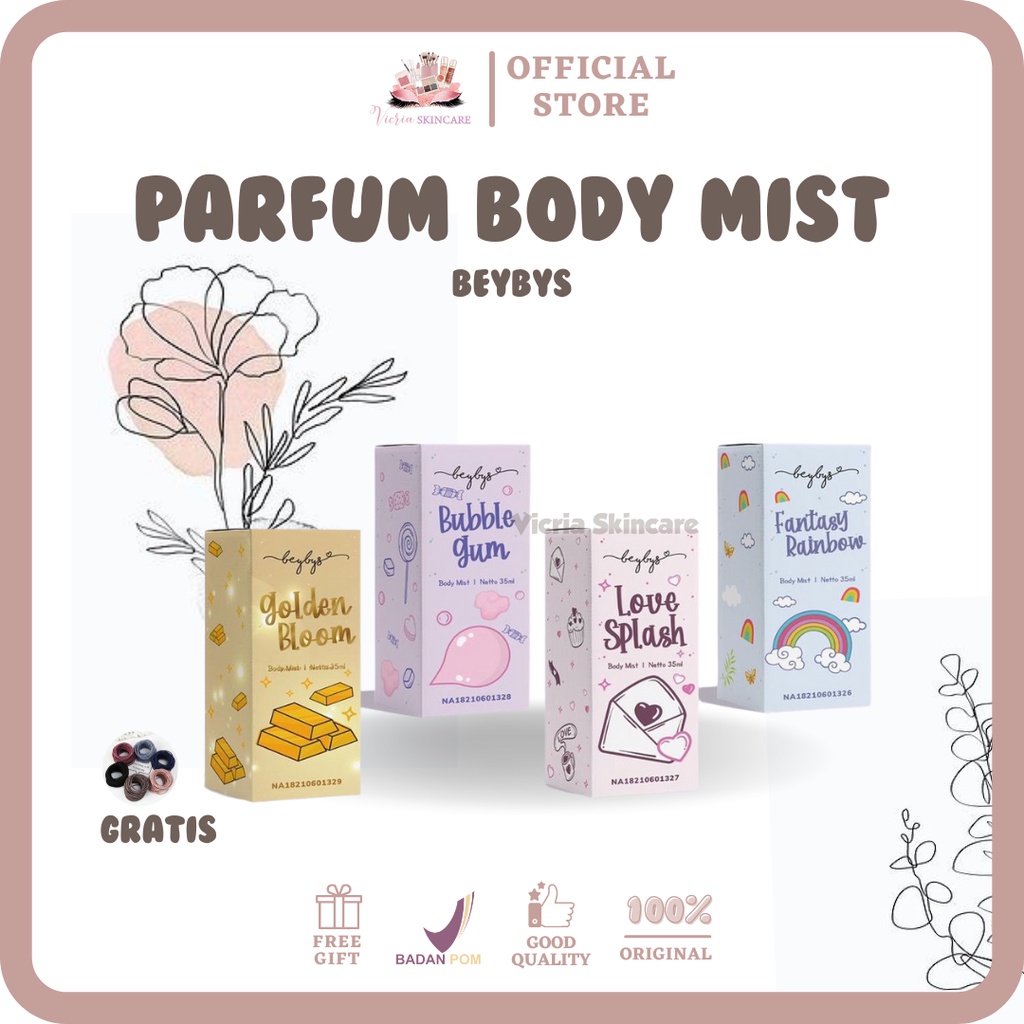 Jual Parfum Body Mist BEYBYS body mist viral kemasan 30 ml 100% ...