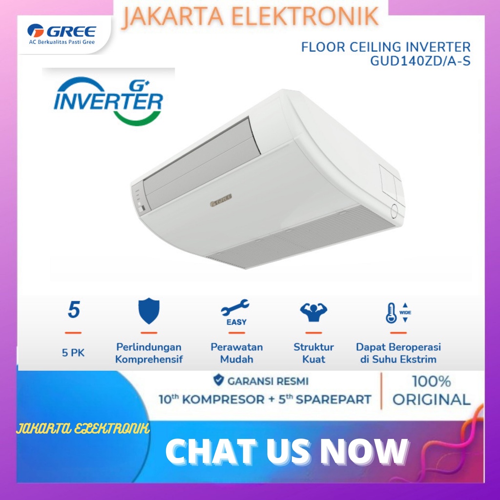 Jual GREE U-Match Floor Ceiling Inverter GUD140ZD/A-S - 5 PK | Shopee ...