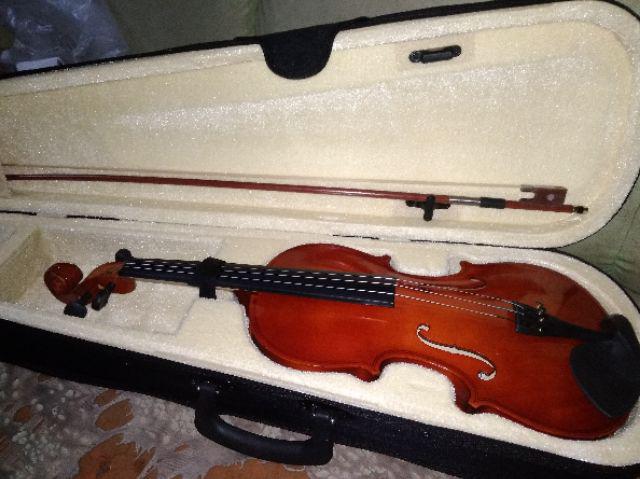 Biola Akustik Merk Vienna Ukuran 4/4 Bonus Hardcase Bow Bridge Rosin ...