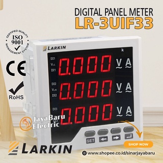 Jual Power Meter LARKIN Multi Fungsi Multifunction Ampere Volt HZ Meter Digital 3Phase 3Row LR ...