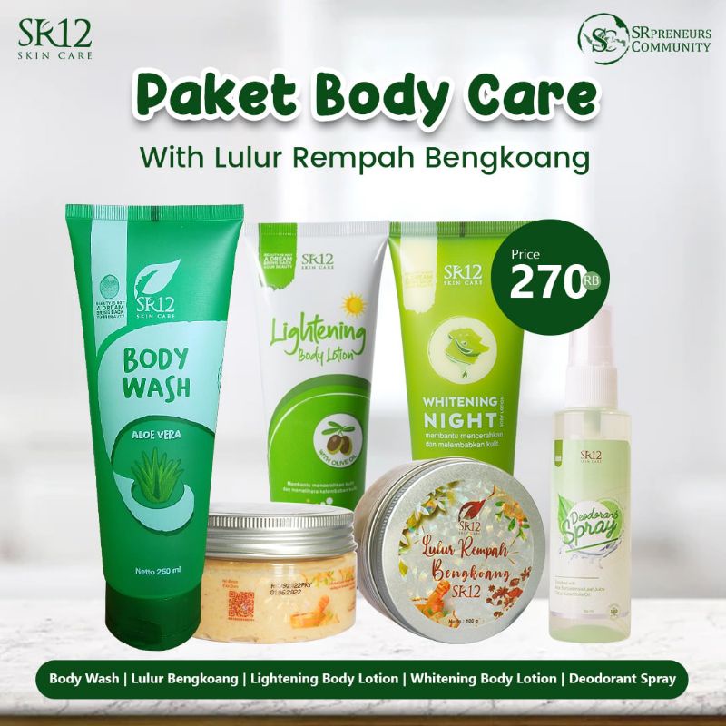 Jual Paket Body Care With Lulur Rempah Bengkoang SR12 | Shopee Indonesia