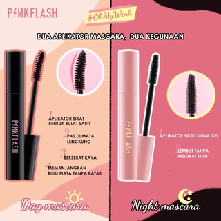 Jual PINKFLASH Oilproof Curl Mascara: Day, Night, Lengthening - Pink ...
