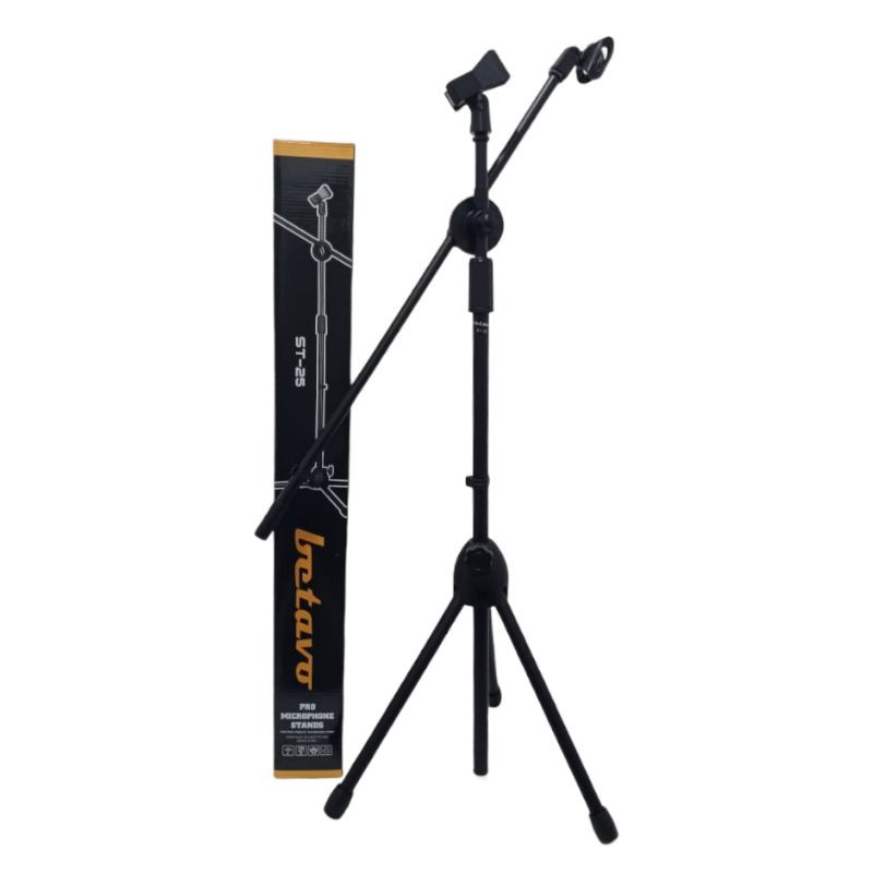 Jual Stand Mic Berdiri Betavo / Stand Microphone 2 Holder Metal Noise Original | Shopee Indonesia