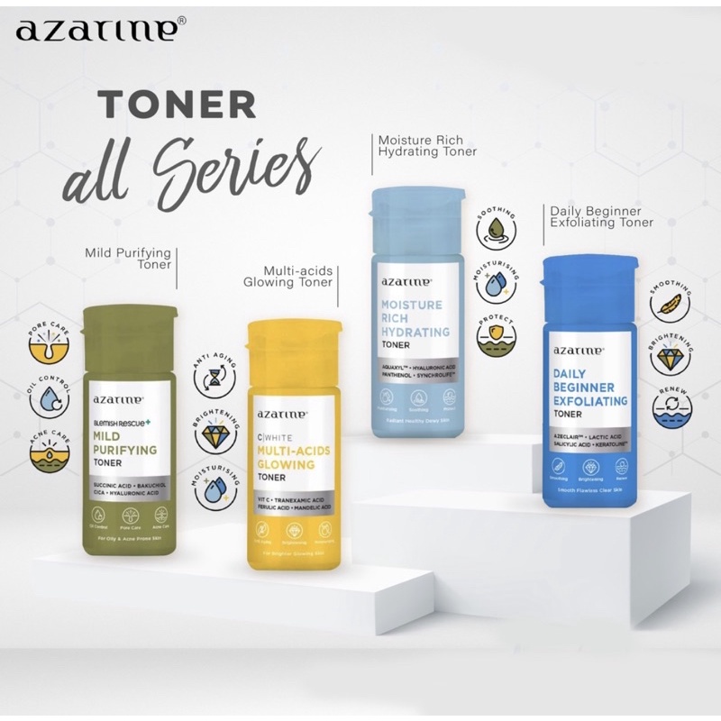 Jual AZARINE FACE TONER ALL SERIES 90 ML | MOISTURE RICH HYDRATING ...