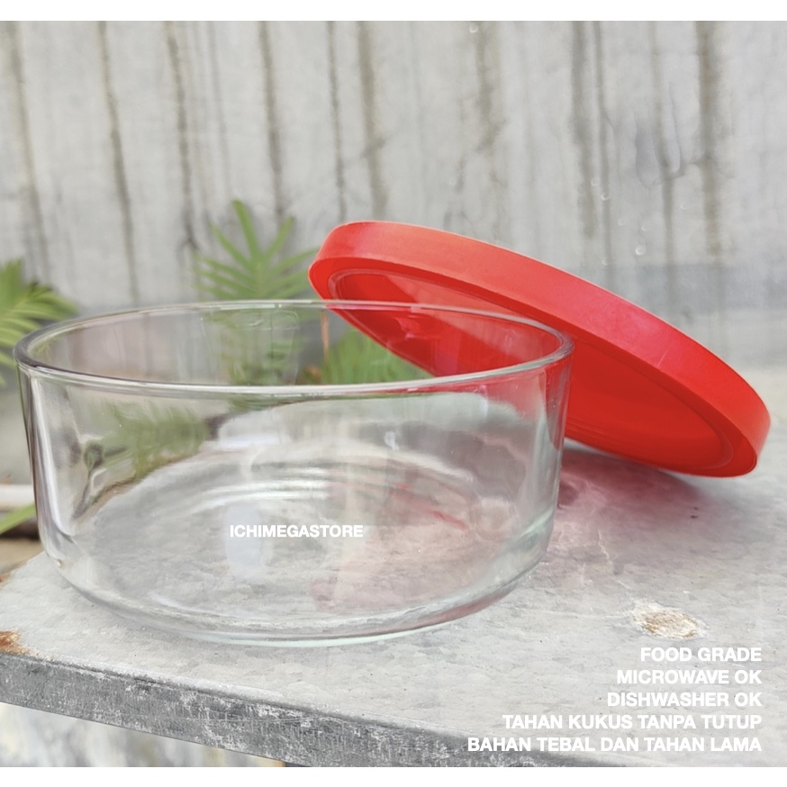 Jual Mangkuk Kaca Tutup Bowl With Lid Food Keeper 750 ml Mangkok Kaca ...