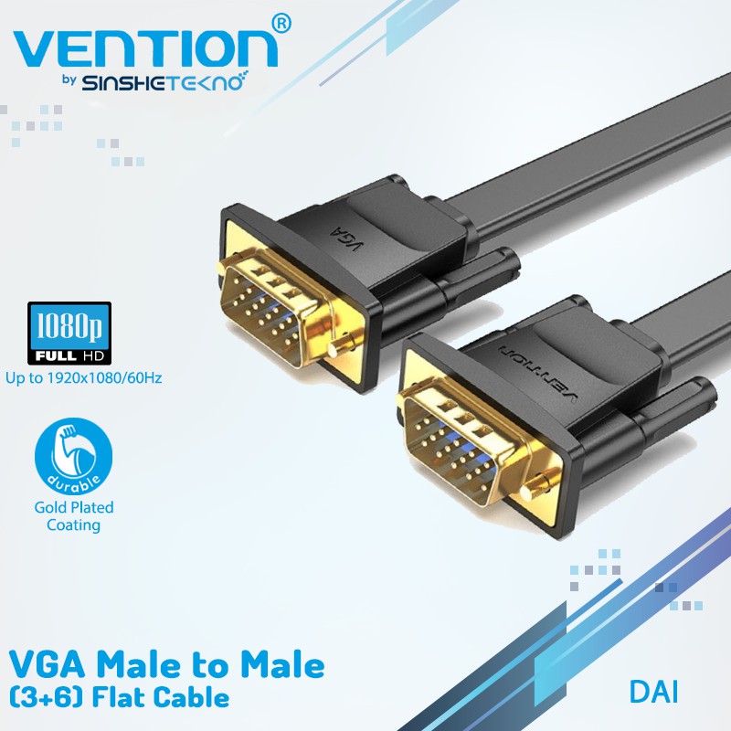 Jual Vention 2M Kabel VGA Male to Male RGB DSUB | Shopee Indonesia