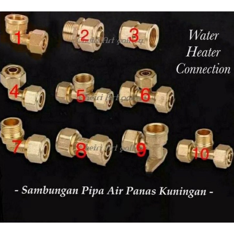 Jual Sambungan Pipa Air Panas Kuningan / knie elbow Nepel Tee Fitting Nepel Drat pipa Kuningan ...