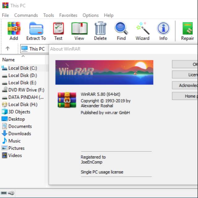 Jual WINRAR - Winrar 5.80 (64 & 32 Bit) - Lifetime License | Shopee ...