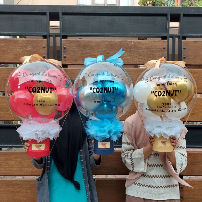 Jual Bucket Balon Bloom Box Balon Ucapan Balon dalam Balon (Kode 006 ...