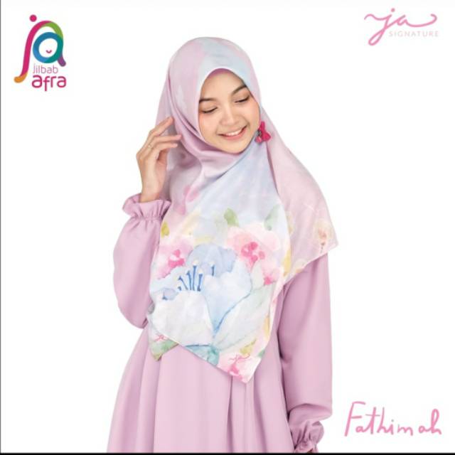 Jual Print voal jilbab afra signature "FATHIMAH" | Shopee Indonesia