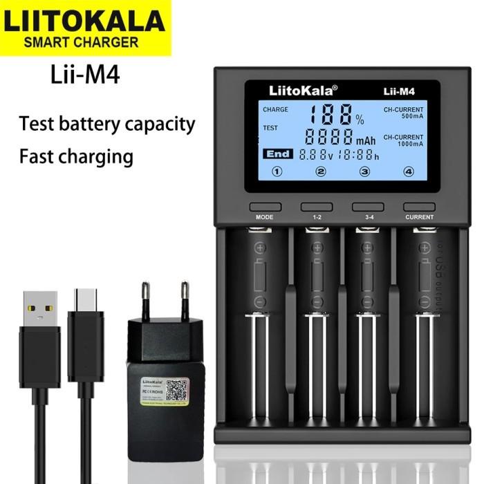 Jual Liitokala lii m4 Baterai Charger Lithium AA AAA 18650 26650 ...