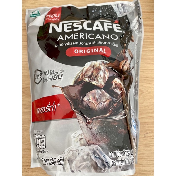 Jual nescafe americano Original sachet 9,6 gram asli thailand ada logo ...