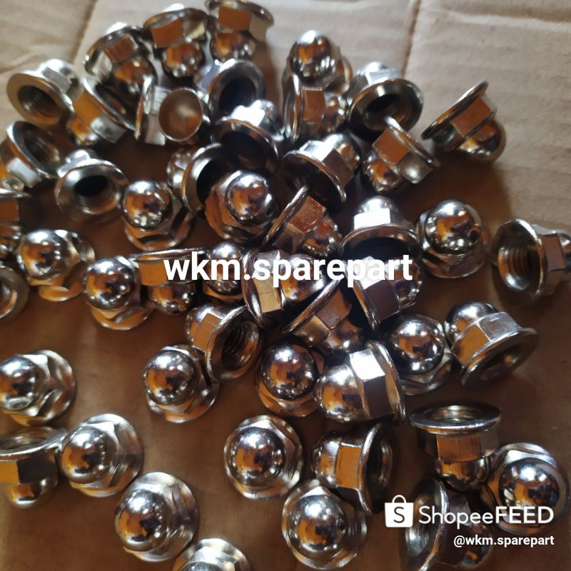 Jual Mur Flange Nut Topi M10-M 10 Kunci 14 mm | Shopee Indonesia