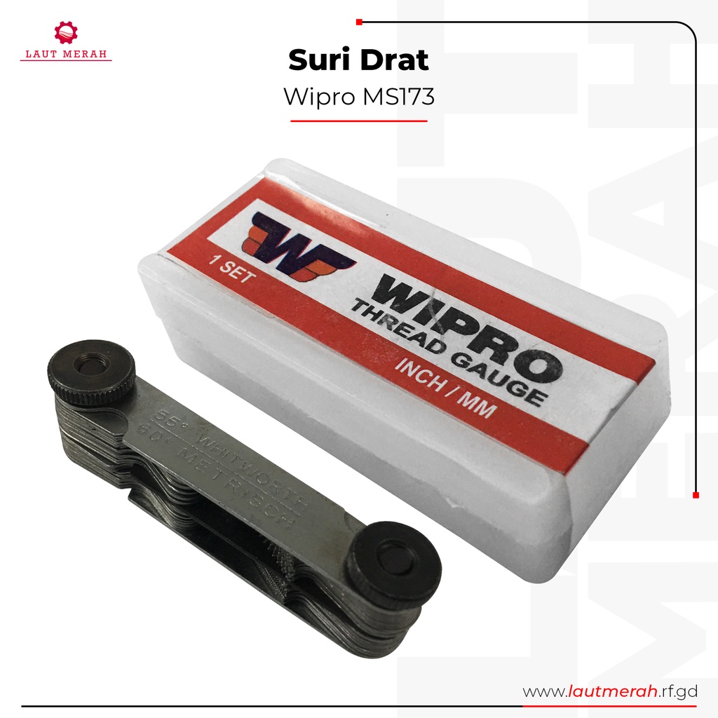 Jual Suri Drat 52 Blades WIPRO / Alat Ukur Drat / Mal Drat / Sisir Drat ...