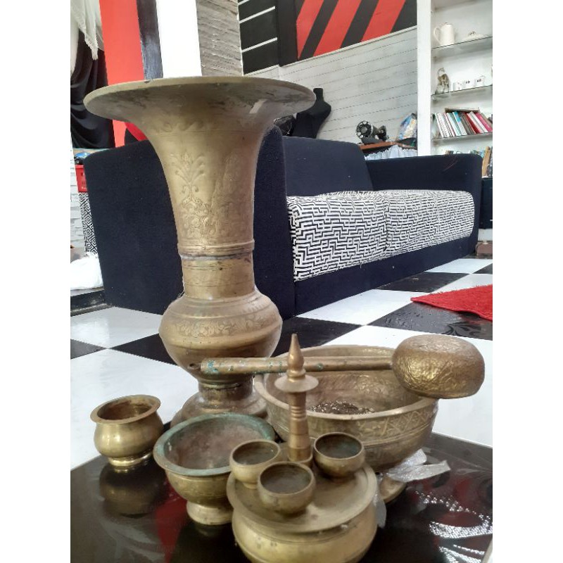 Jual Gerabah Kuningan Set Original Asli antik | Shopee Indonesia