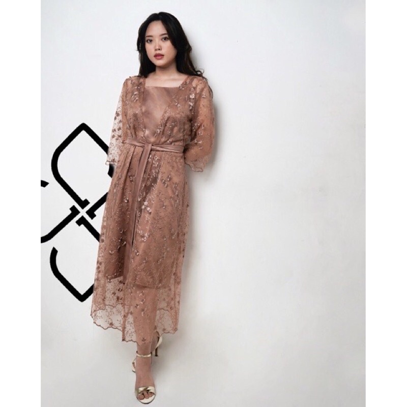 Jual Lidya dress Dress wisuda Dress broklat tile Dress pesta Dress bridesmaid Dress lamaran ...