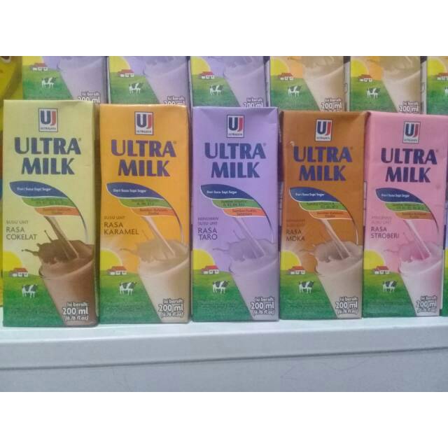 Jual Susu Ultra Milk Rasa Karamel / Taro 200 ml | Shopee Indonesia