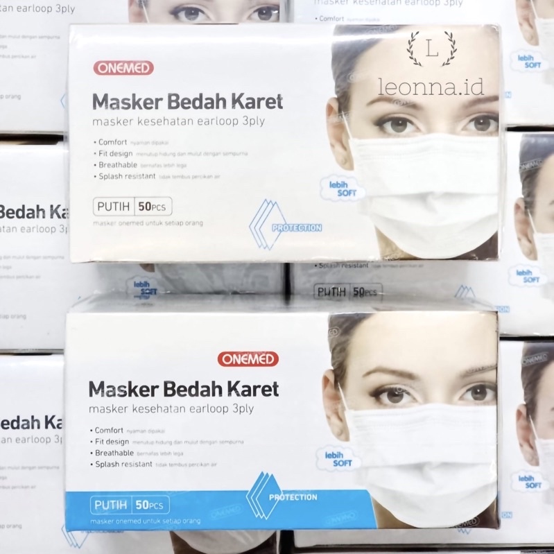 Jual Masker Medis Onemed Putih 1 Box isi 50pcs | Shopee Indonesia