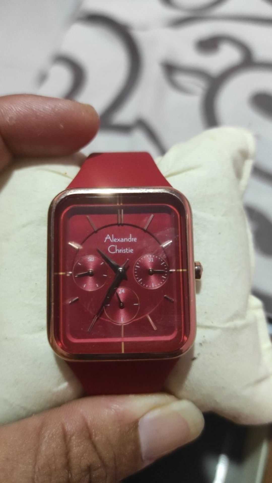 Alexandre Christie AC 2744 BF / Jam Tangan Wanita AC2744 Karet Kotak ...