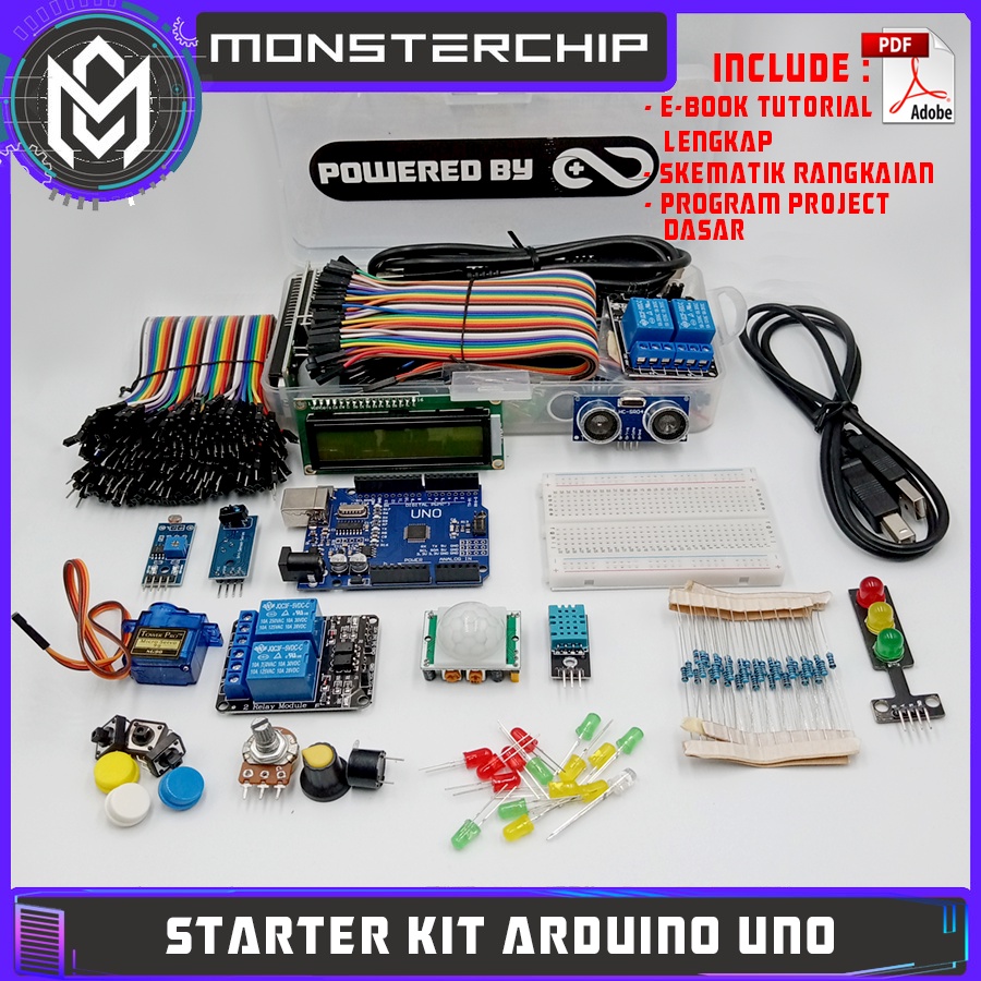 Jual KIT STARTER UNO R3 TRAINER KIT PEMBELAJARAN PAKET LENGKAP | Shopee ...
