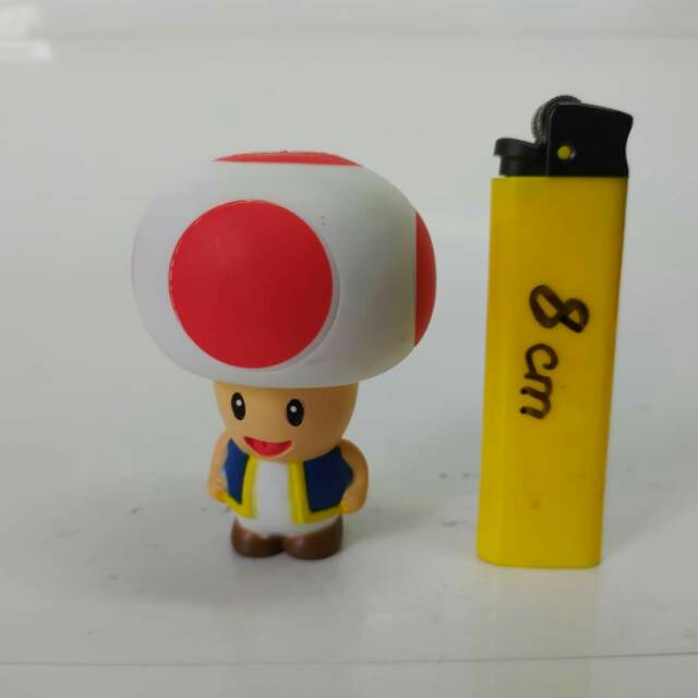 Jual mainan action figure mini toad super mario bahan vinyl loose pack ...
