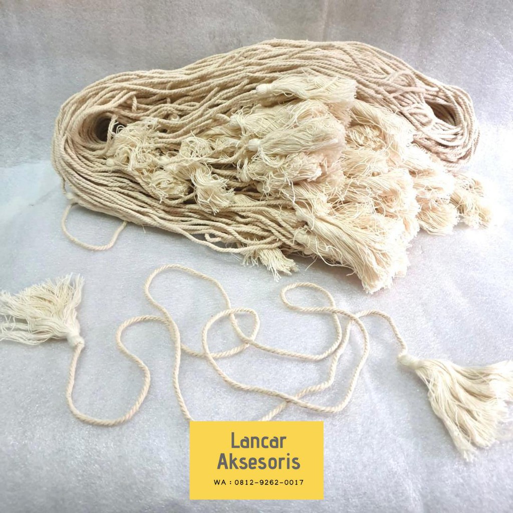 Jual Tali rumbai katun / pita tassel variasi baju / ikat rumbai / alat ...