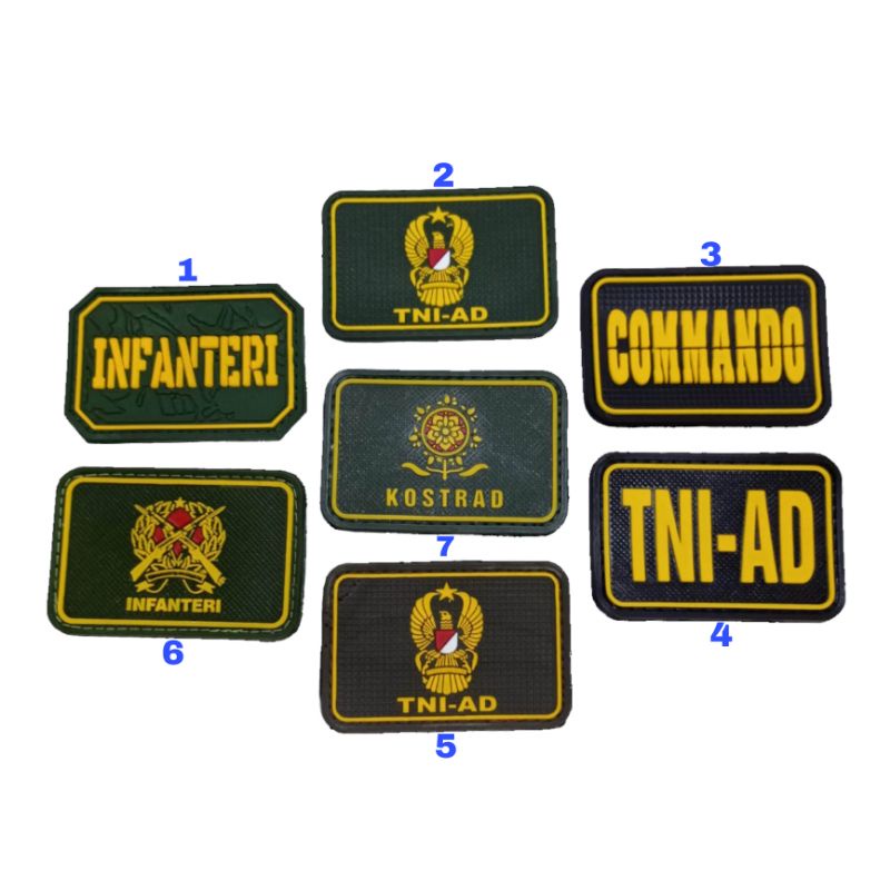 Jual Patch Rubber TNI AD / Emblem Logo TNI AD Velcro Perekat | Shopee ...