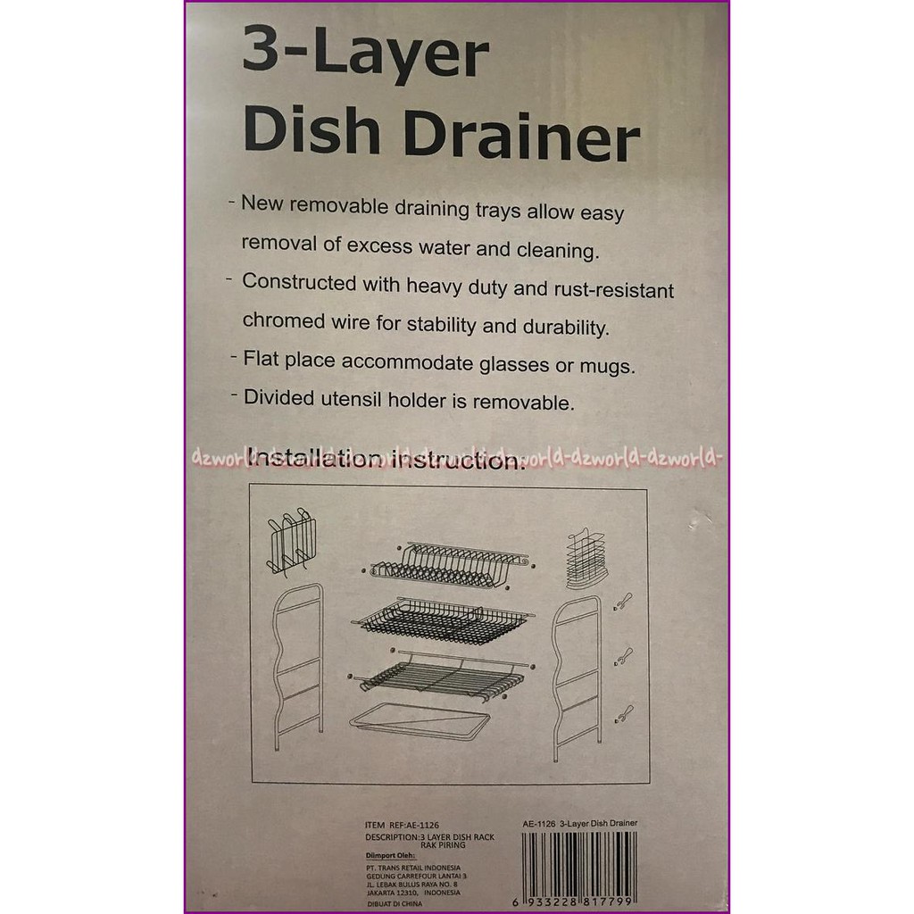 Rak Piring Stainless Sakura