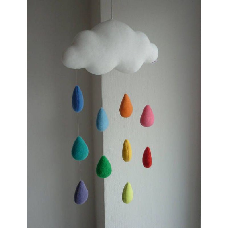 Jual hiasan dinding flanel awan rainbow/hanging cloud | Shopee Indonesia