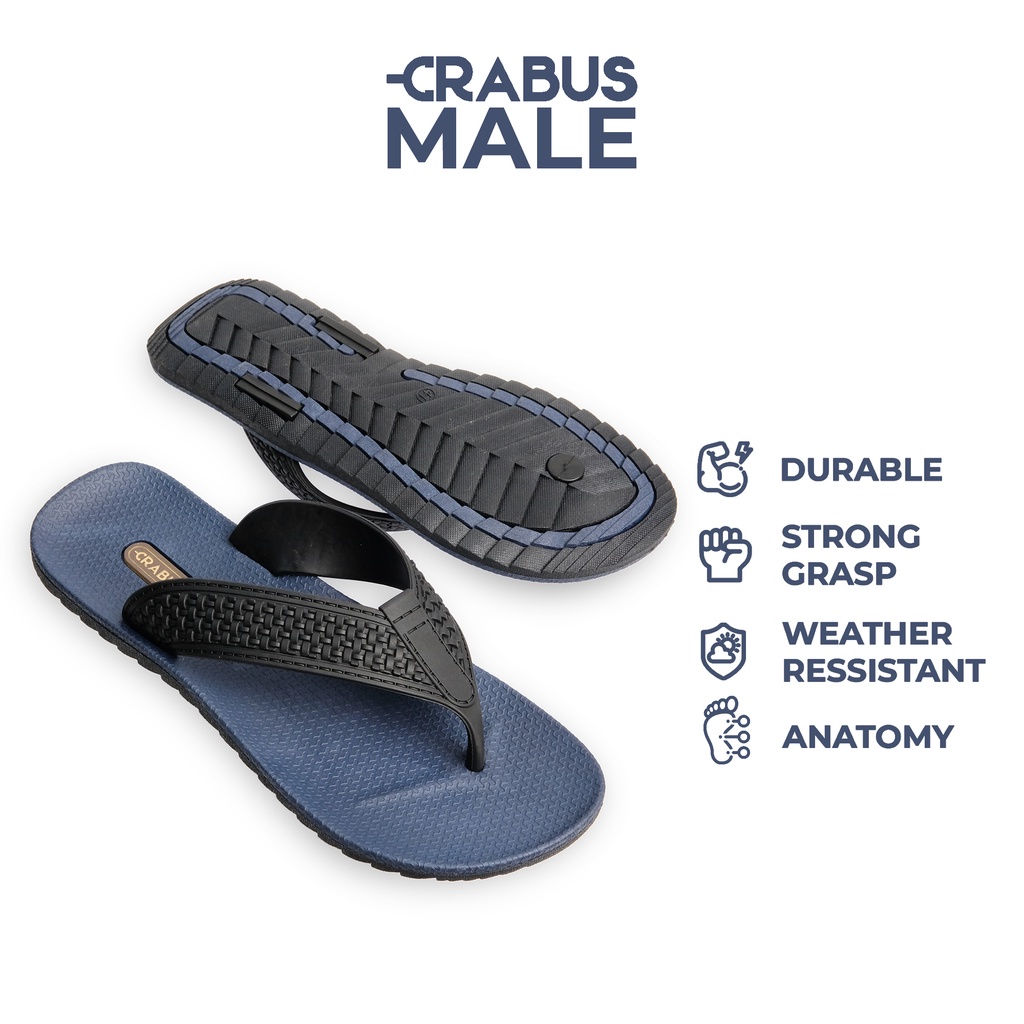 Jual Sandal Laki-Laki Crabus - RAPHAEL Naval Blue Indonesia|Shopee ...