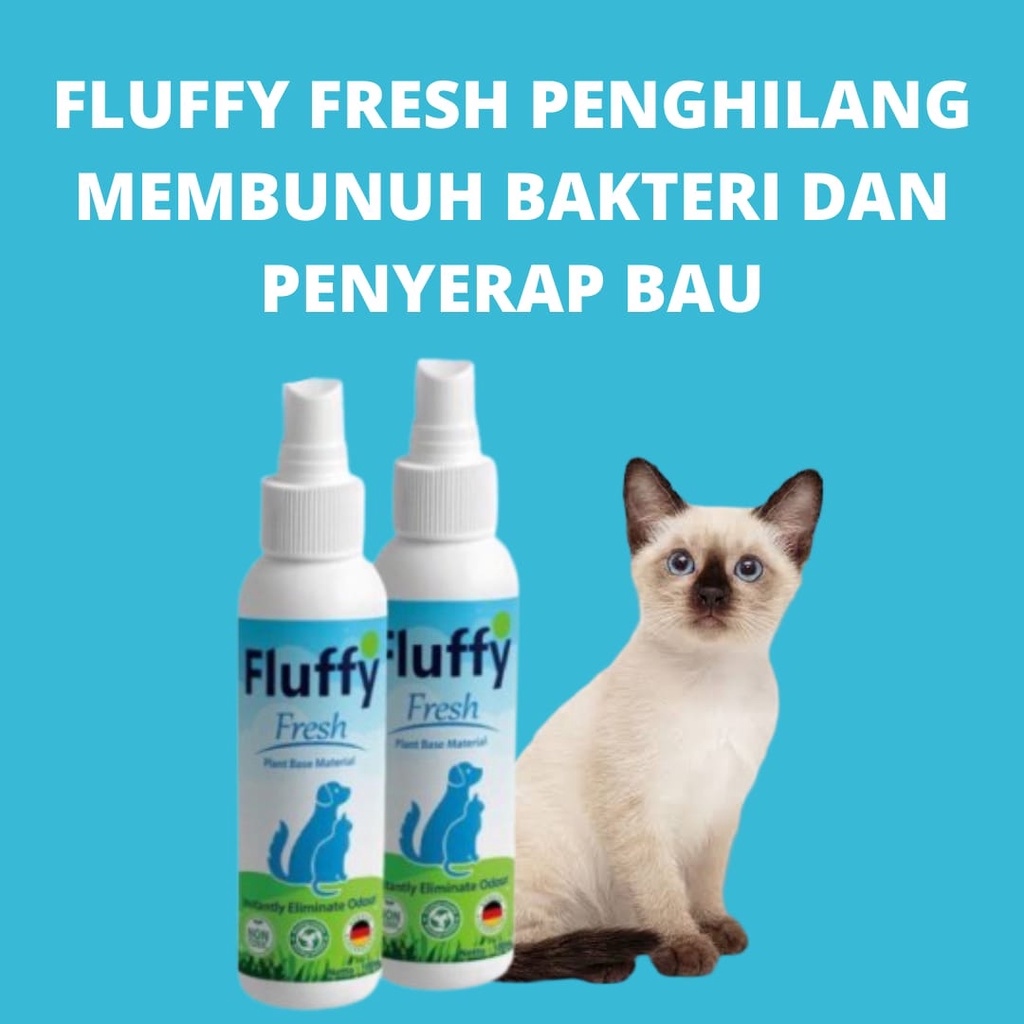 Jual Fluffy Fresh Spray Penghilang Bau Kandang Kotoran Kucing Anjing ...