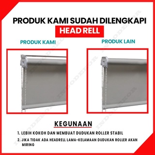 Jual Roller blinds Blackout 100% Gelap Blind Tirai Gulung Kerai Krey ...