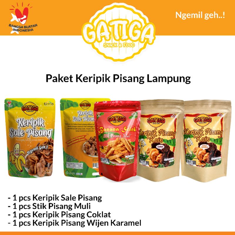 Jual Paket Keripik Pisang Khas Lampung Gatiga - Kripik Pisang Kepok ...