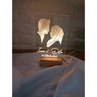Jual lampu akrilik ukir hadiah wedding /Anniversary/ ultah | Shopee ...