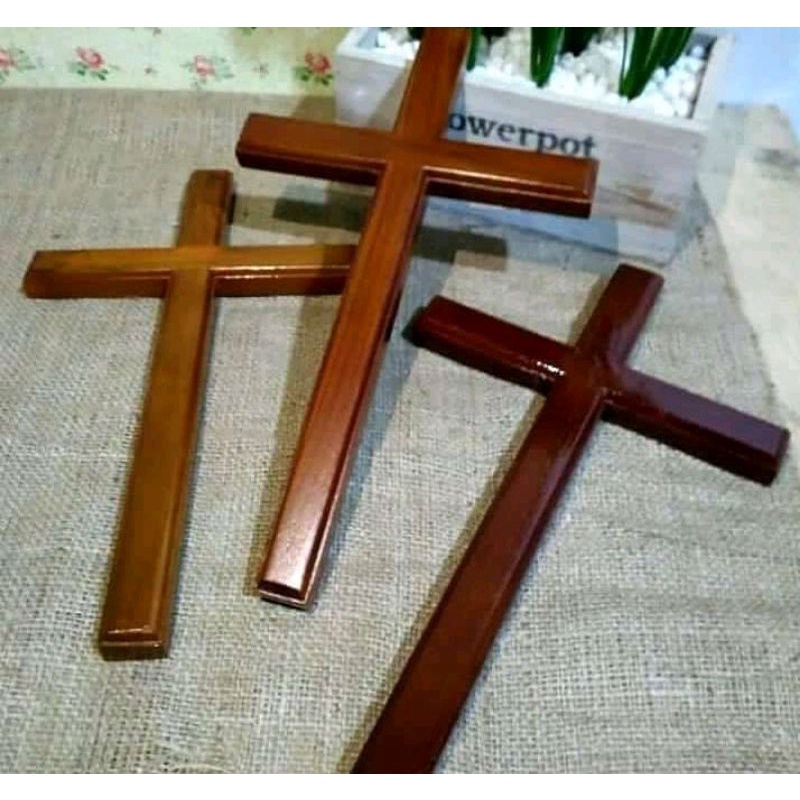 Jual Salib GANTUNG polos / dinding 40cm kayu jati solit | Shopee Indonesia
