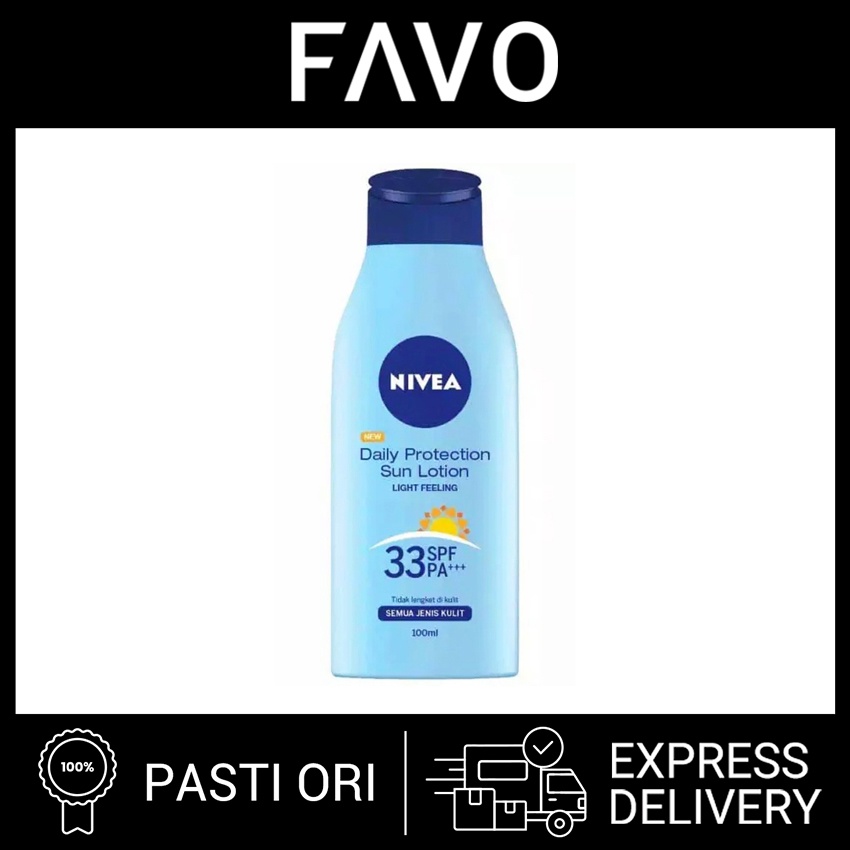 Jual Nivea Daily Protection Sun Lotion SPF 33 PA +++ - 100 mL | Shopee ...