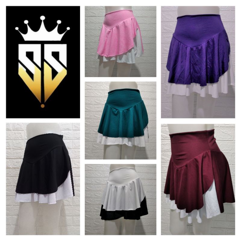 Jual Rok Mini Flare Susun 2 Kombinasi Warna Rok Senam Original ...
