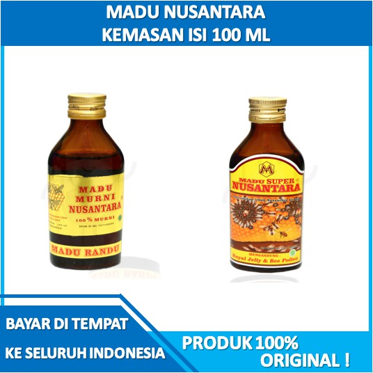 Jual MADU NUSANTARA ORIGINAL - MADU SUPER - MADU MURNI - BOTOL 100 ML ...
