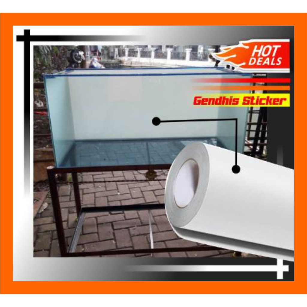 Jual Stiker background aquarium putih doff 50cm x 45cm Indonesia|Shopee ...