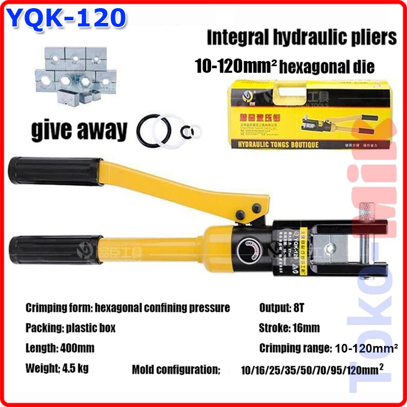 Jual YQK-120 Hydraulic Tang Crimping Tool Press Hidrolik YQK120 120mm ...