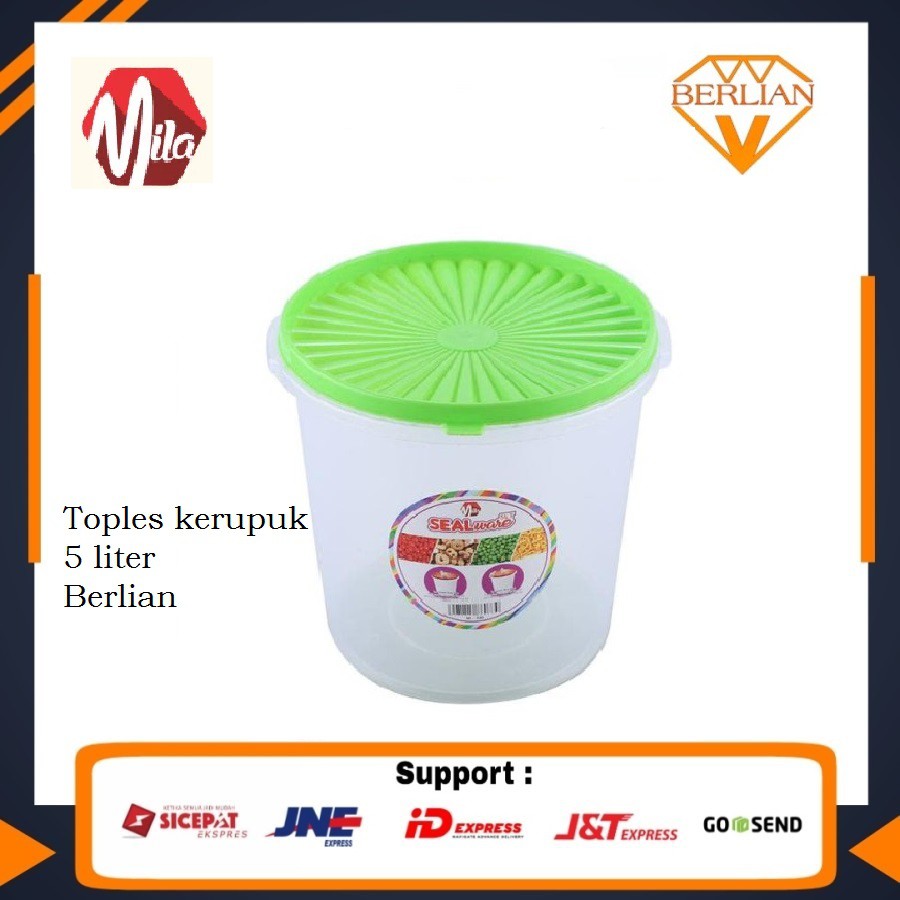 Jual TOPLES KERUPUK PLASTIK MERK MILA 5 LITER KEDAP UDARA | Shopee Indonesia