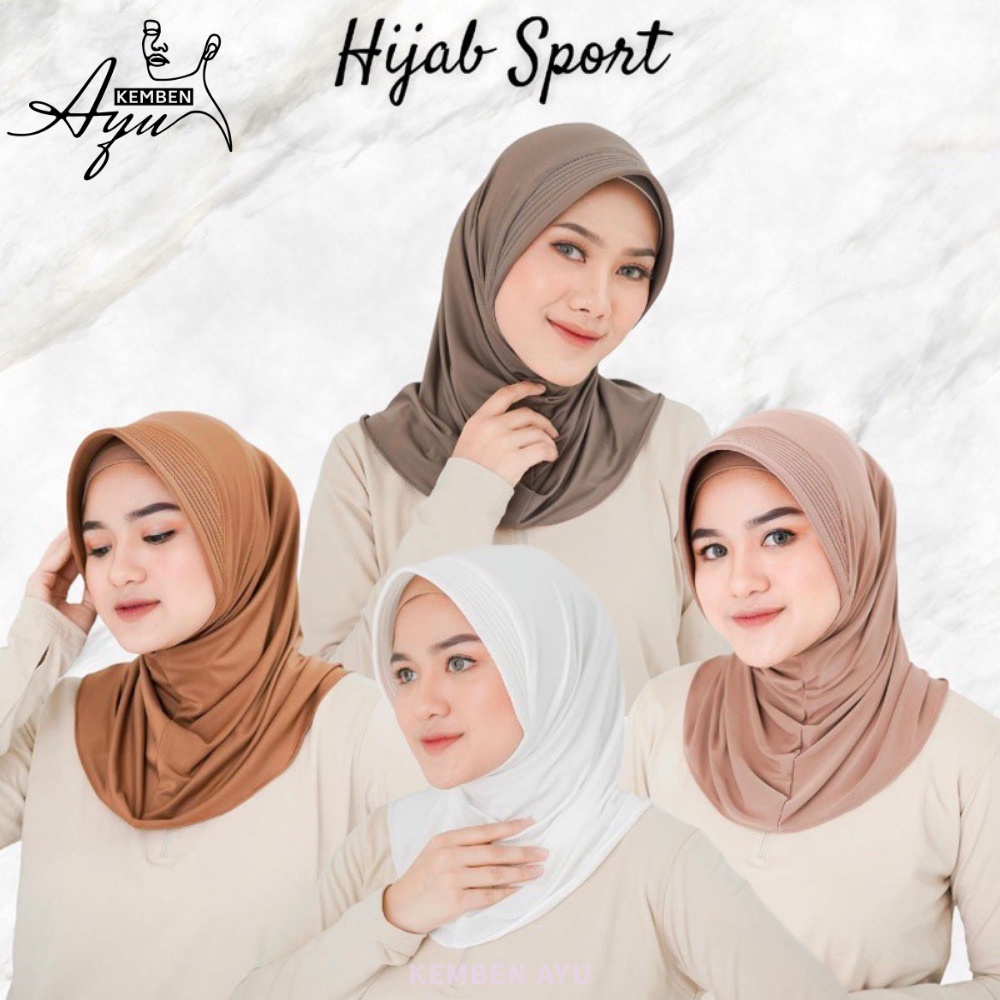 Jual Jilbab Instan Jersey Premium Pet Hijab Kudung Sport Kerudung Bergo Krudung Volly Seport ...