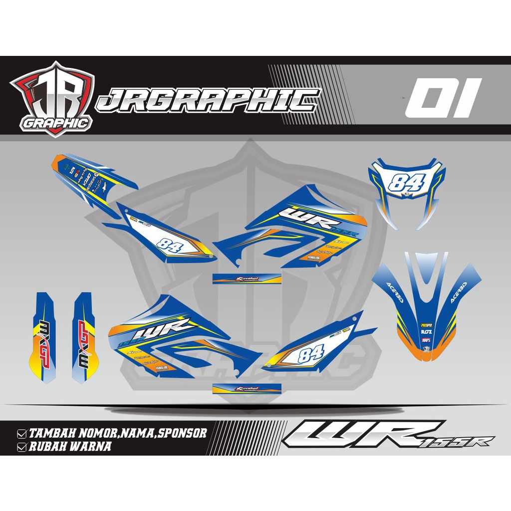 Jual Decal WR155 Full Body Variasi- Decal WR Supermoto Stiker Dekal ...