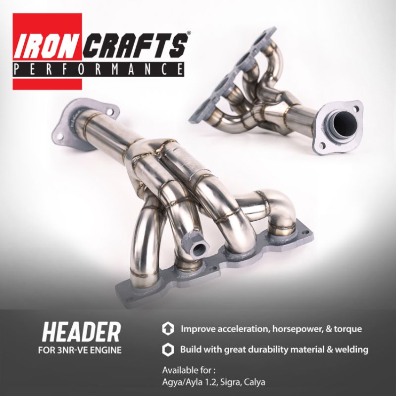 Jual Ironcrafts Header 3NR-VE Engine (Calya & Sigra 1200/Agya & Ayla ...