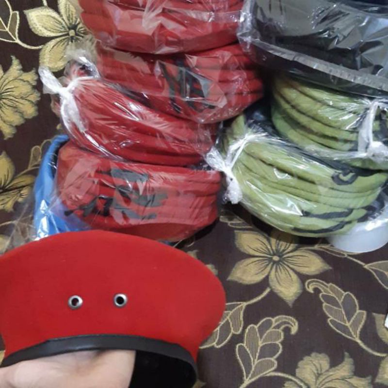 Jual Baret merah peles / Baret Kopasus | Shopee Indonesia