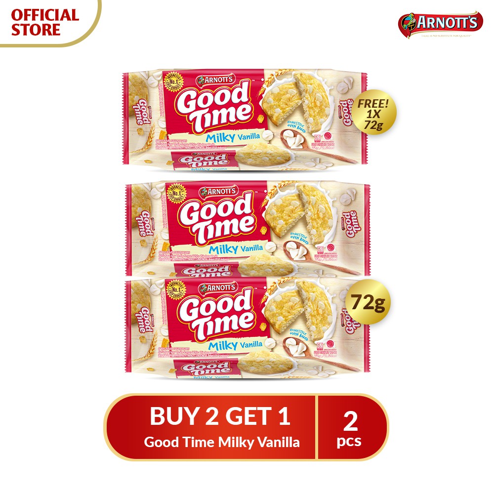 Jual Good Time Cookies Milky Vanilla 3 x 72 gr | Shopee Indonesia