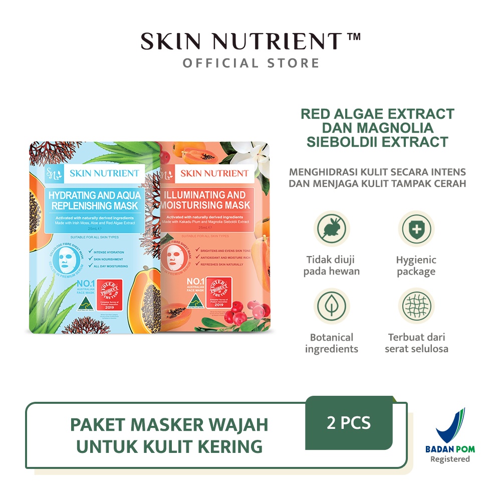 Jual [Skin Nutrient] Paket Masker Wajah Untuk Kulit Kering Indonesia ...
