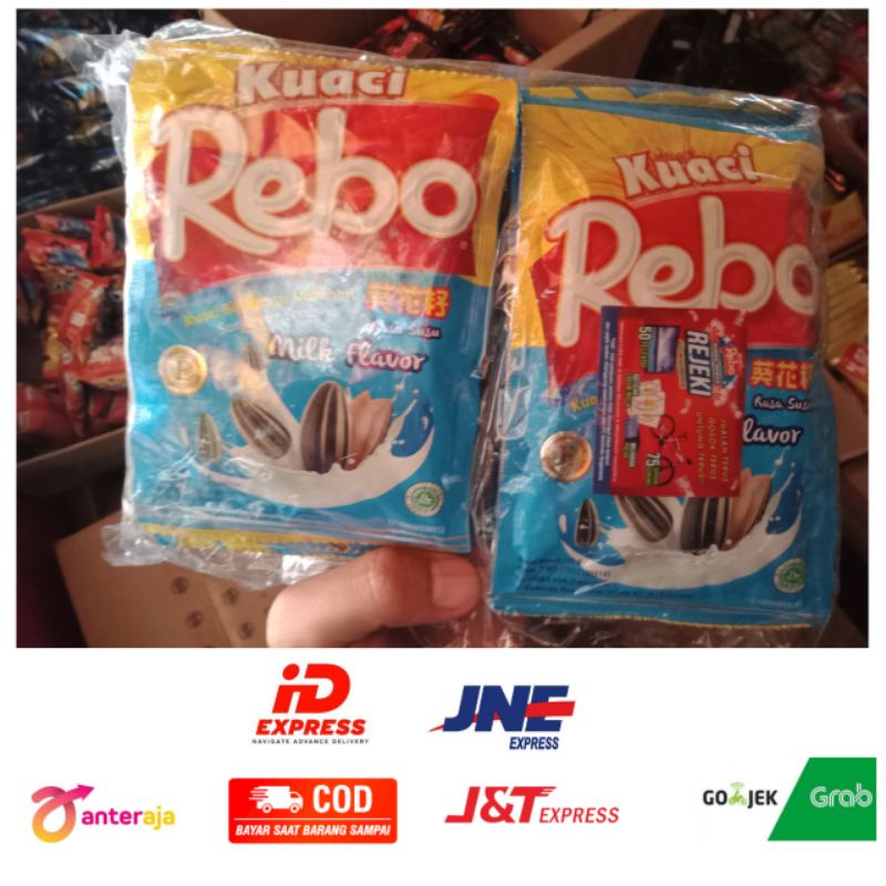 Jual Kuaci Rebo Rasa Milk Flavor 1 Pack Isi 10 Pcs Shopee Indonesia