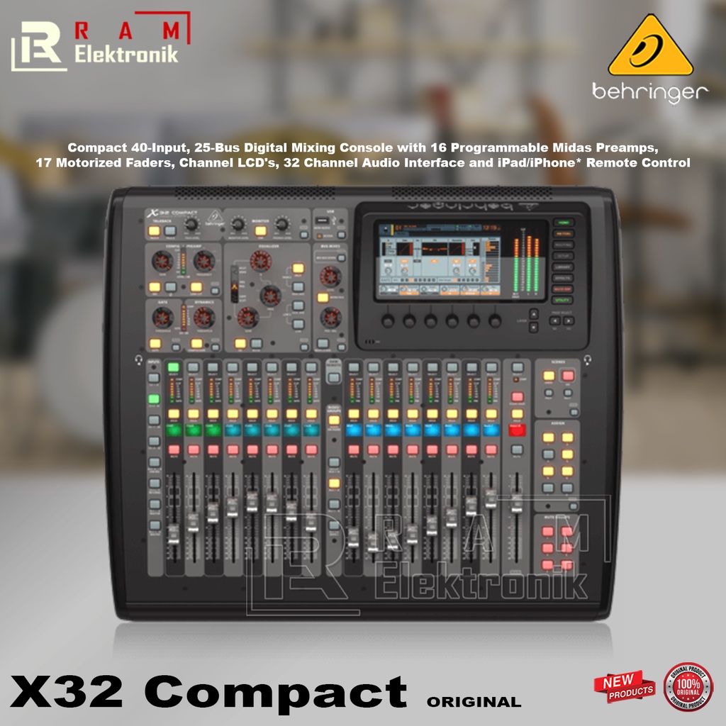 Jual Mixer Digital BEHRINGER X32 COMPACT 40-Input, 25-Bus Original ...