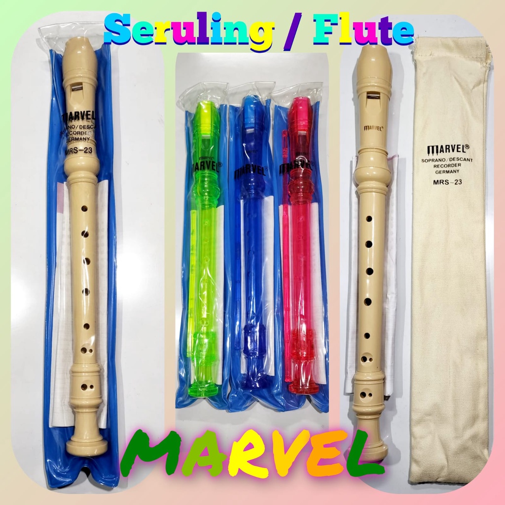 Jual [ORIGINAL PRODUK] Seruling / Flute MARVEL Warna, Gading, Kain ...